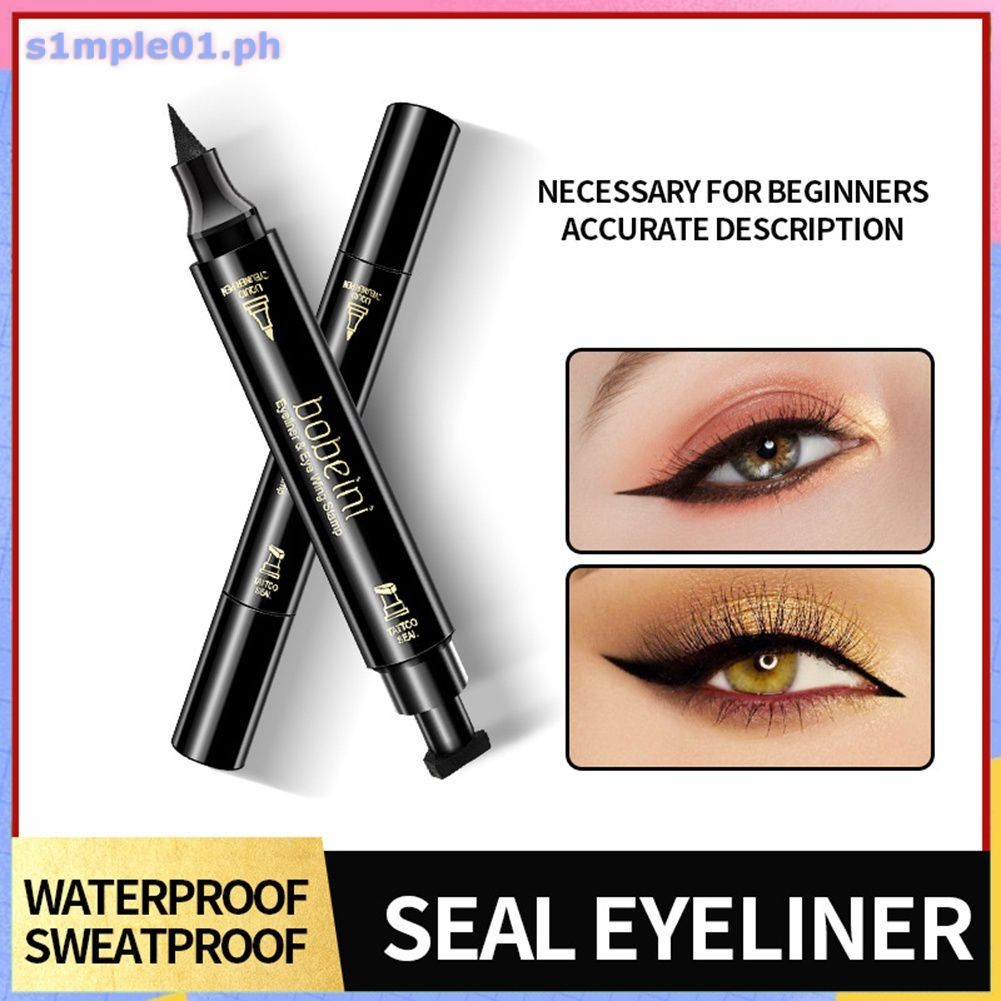 Bobeini 2-in-1 Makeup Double Head Stamp Eyeliner Pen Quick Drying And ...