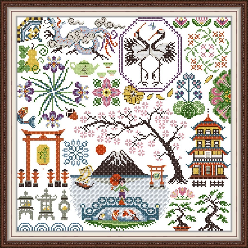 Joy Sunday Stamped Cross Stitch Ktis DMC Threads Chinese Cross Stitch ...