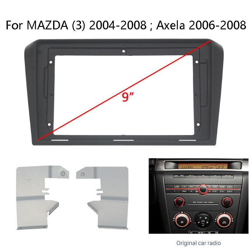 Car Radio Fascia For MAZDA 3 Axela 2004-2008 Auto Stereo Dash Panel Mounting Bezel Faceplate ...