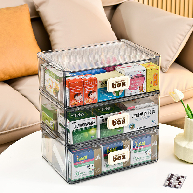 Family Medicine Cabinet Household Medicine First Aid Box Portable ...