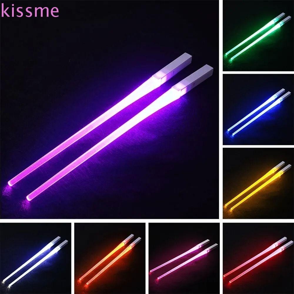 KISSME 1pair Light Up Chopsticks, LED Colorful LightSaber Chopsticks ...