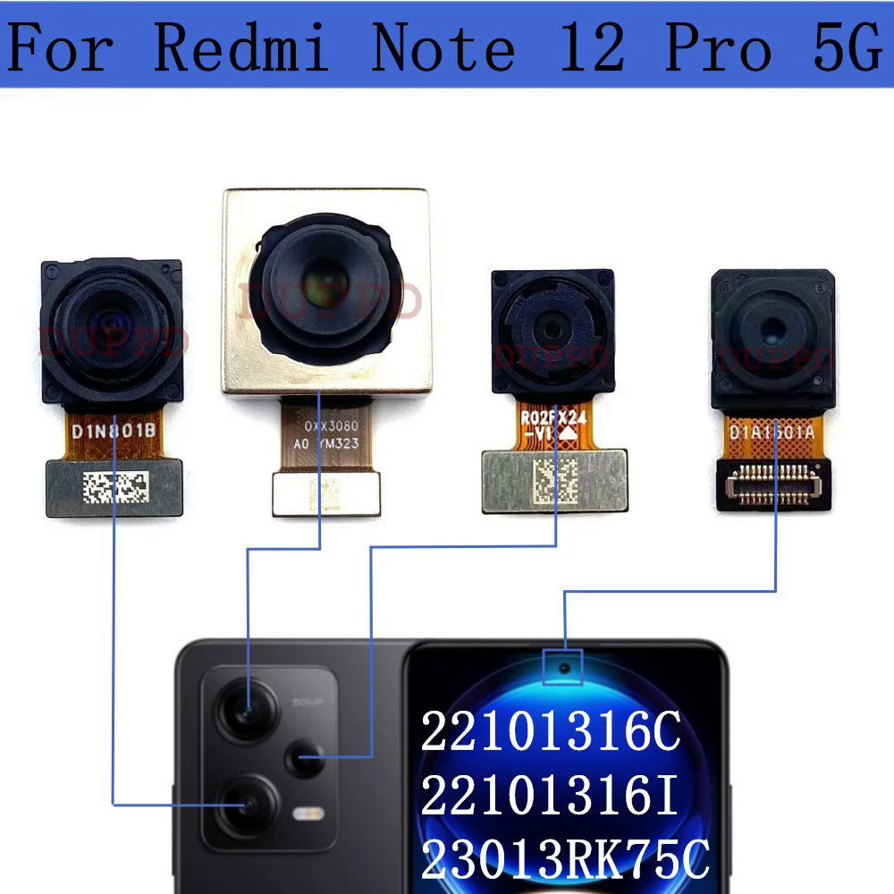 Origin Rear Camera For Xiaomi Redmi Note 12 Pro 5G Back Main Front ...