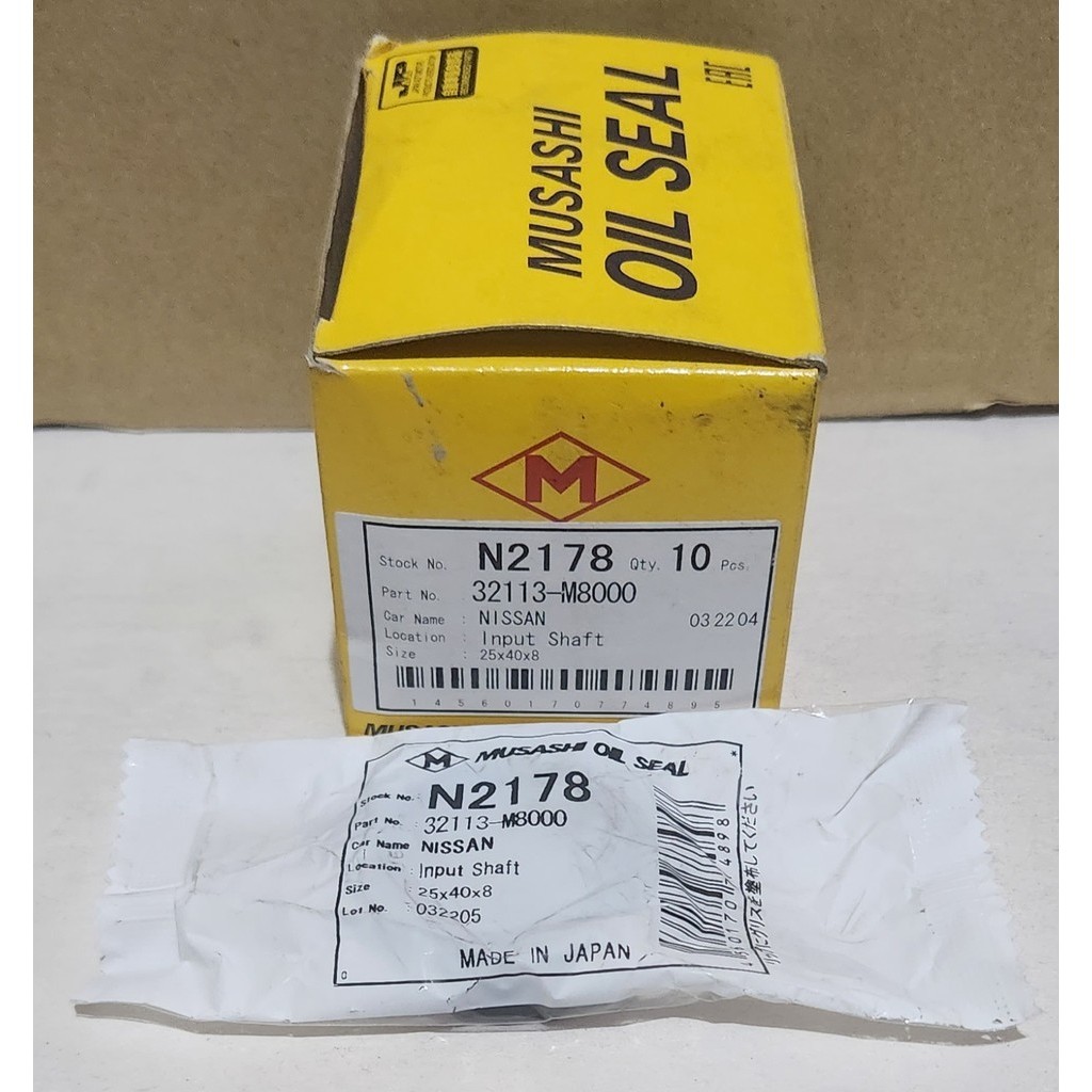 MUSASHI Oil Seal N2178 for Nissan (25 x 40 x 8) | Shopee Philippines