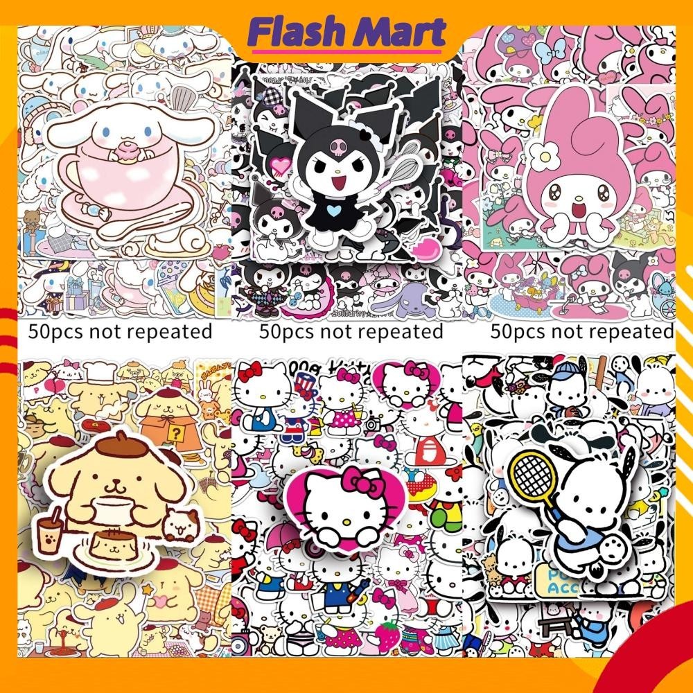 50Pcs/Set Sanrio Cartoon Stickers DIY Fashion Luggage Laptop Skateboard ...