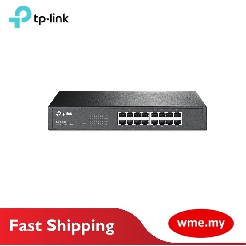 TP-Link TL-SG1016D 16-Port Gigabit Desktop/Rackmount Switch | Shopee Philippines