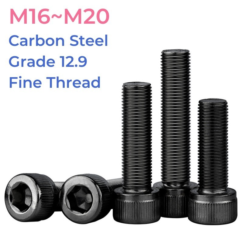 Grade 12.9 High Strength Black Carbon Steel Fine Thread Allen Hexagon ...