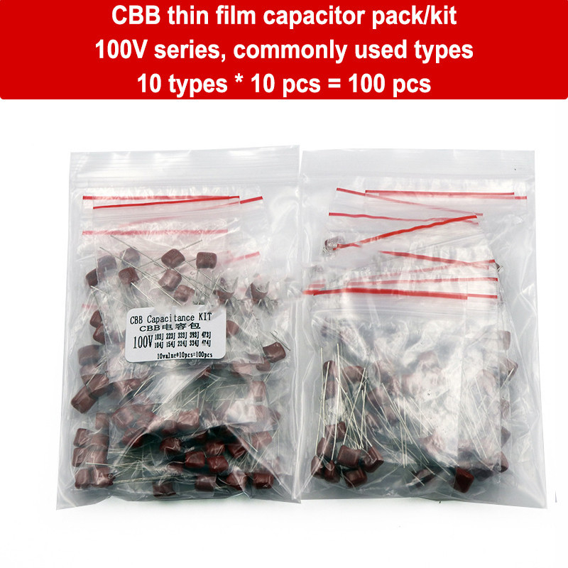 CBB thin film capacitor pack/kit, 100V series, commonly used 10 types ...