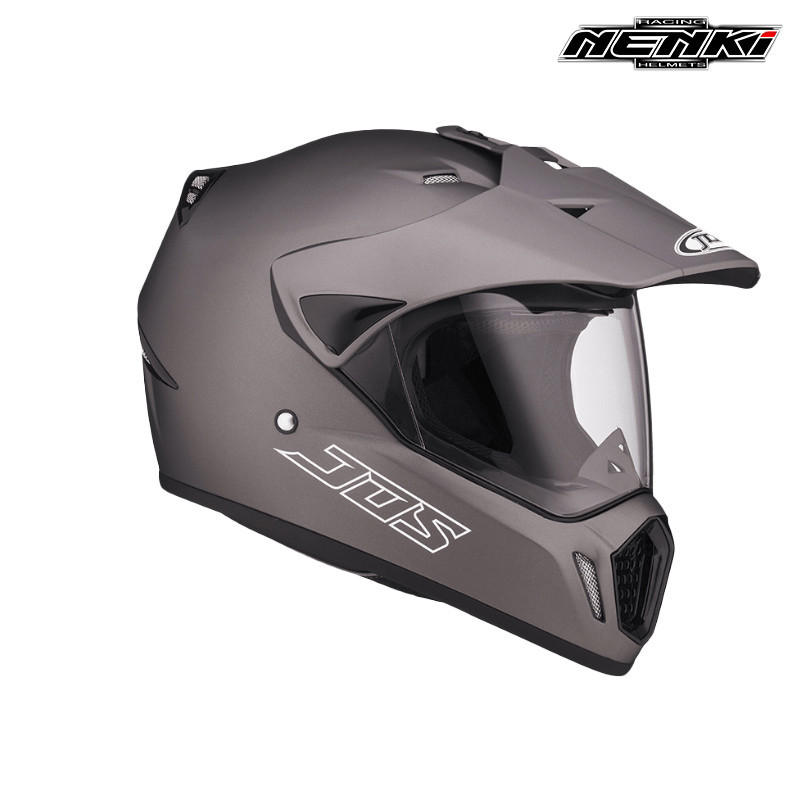 NENKI HELMET Matte Grey JDX-310 Full Face Motocross Off Road Helmet ...