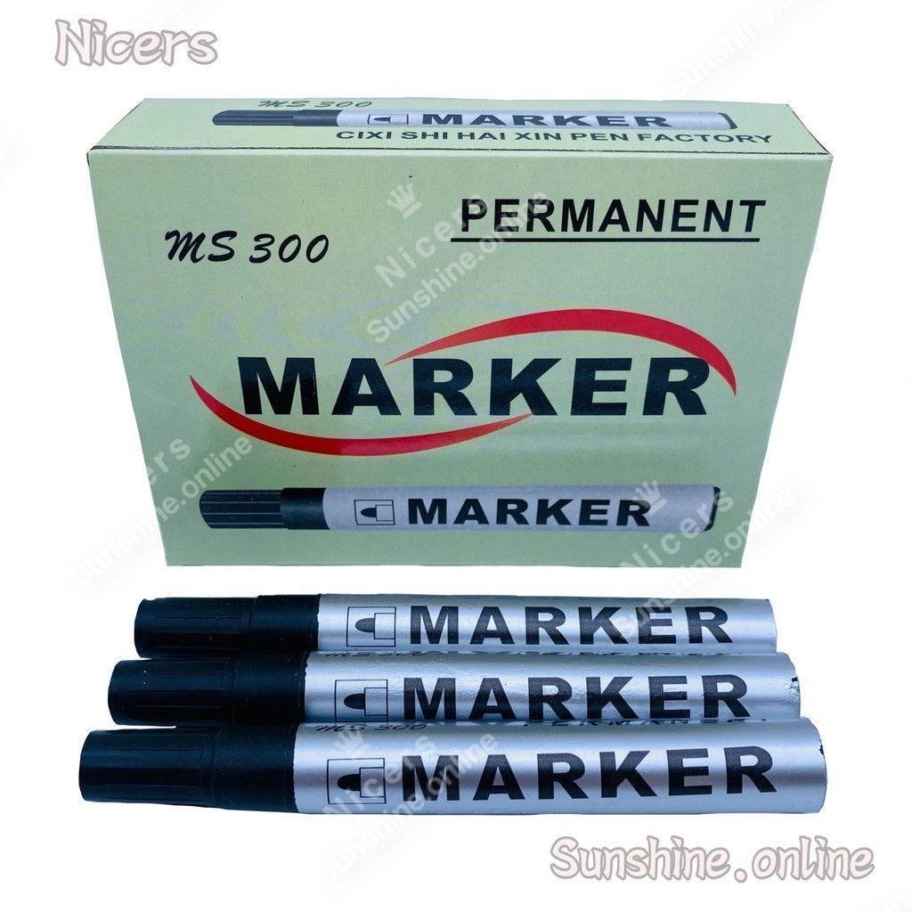 lz.ph Marker Ms300 12pcs 1box COD Black Pentel Pen Marker 12pcs/Box Set ...