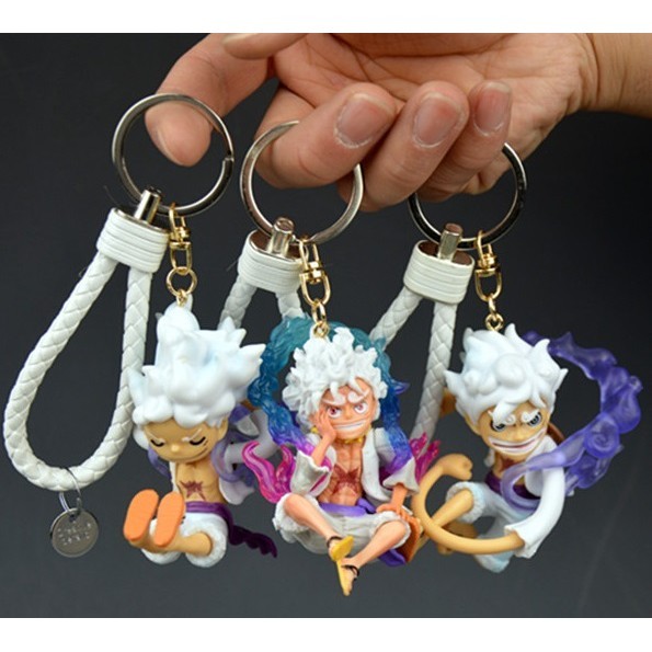 One Piece Figure Nika Luffy Gear 5 Keychain Pendant - PVC Collectible ...