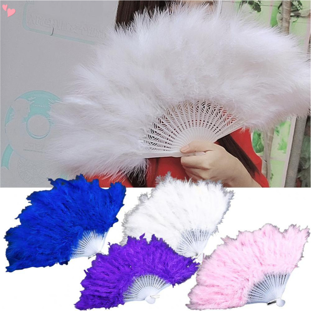 Pretty Hand Held Fan Fine Texture Show Props Fashion Faux Peacock ...