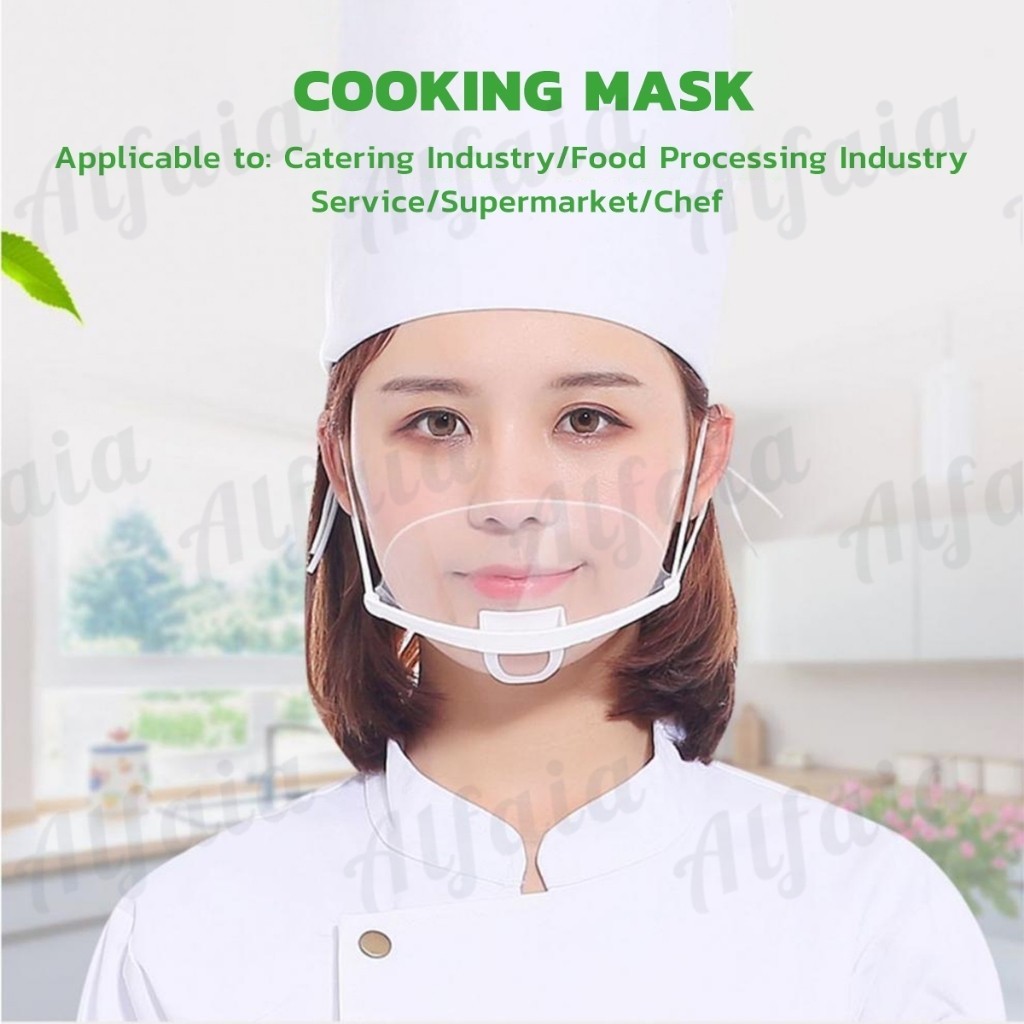 Alfaia Plastic Kitchen Mask Transparent Mask 10pcs Chef Masks | Shopee ...