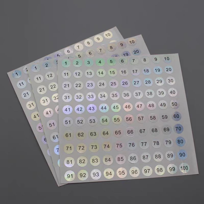 Pvc Waterproof Round Number Number Self-Adhesive Sticker Customized ...
