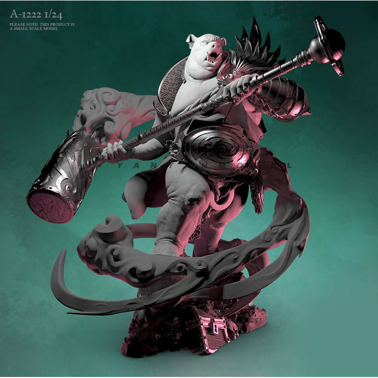 1/24 Marshal of the Heavenly Canopy Pig Adult Resin Hand-Held Soldier A ...