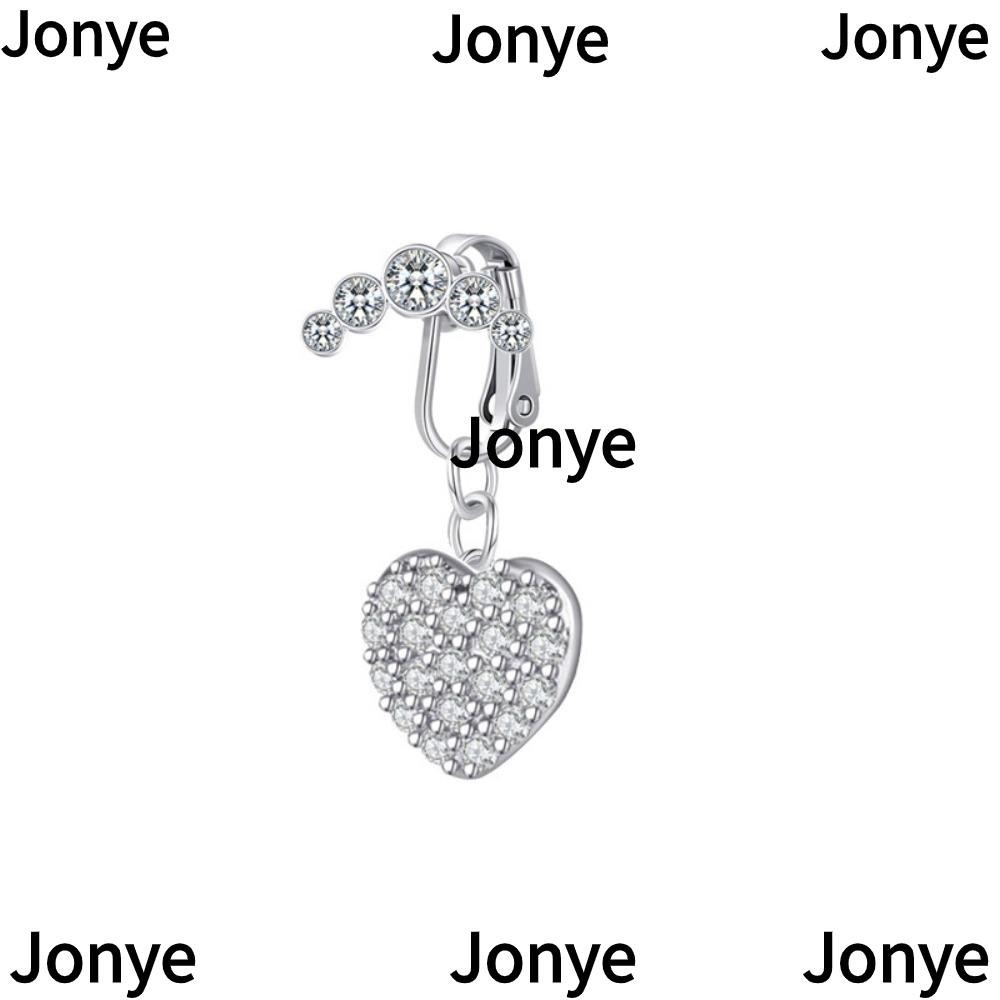 JONYE Fake Belly Rings, Hoop Faux Fake Piercing Navel Ring, Anti ...