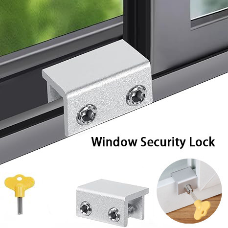 Child Safety Sliding Screen Window Security Lock Door Limiter Latch Key ...