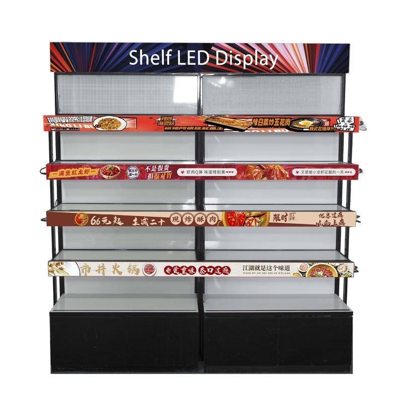 P1.875 Supermarket LED display cabinet LED shelf display LED strip LED ...