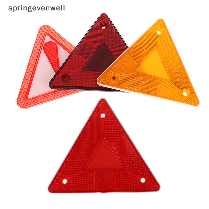 SEW 2pcs Triangle Warning Reflector Truck Plate Rear Light Safety ...