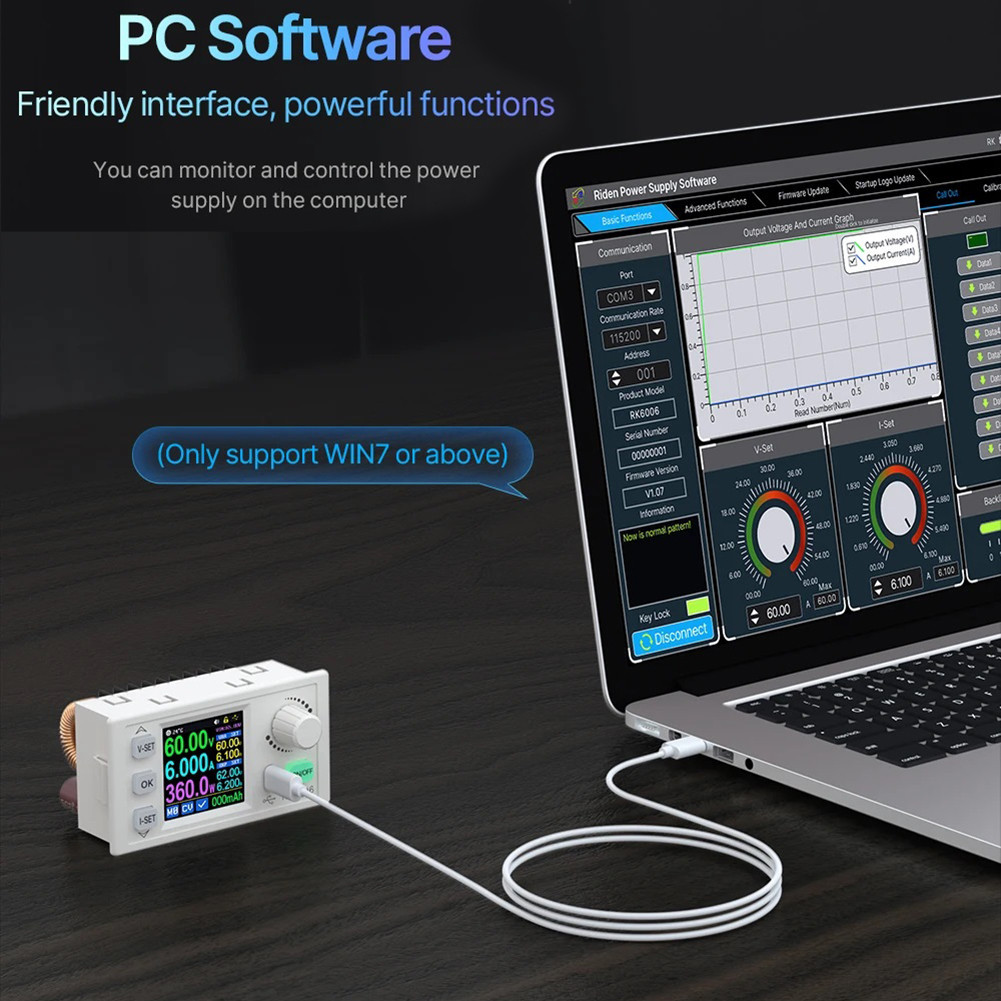 RK6006/RK6006-BT 60V 6A 4-Digit Display DC DC Step-Down Module ...