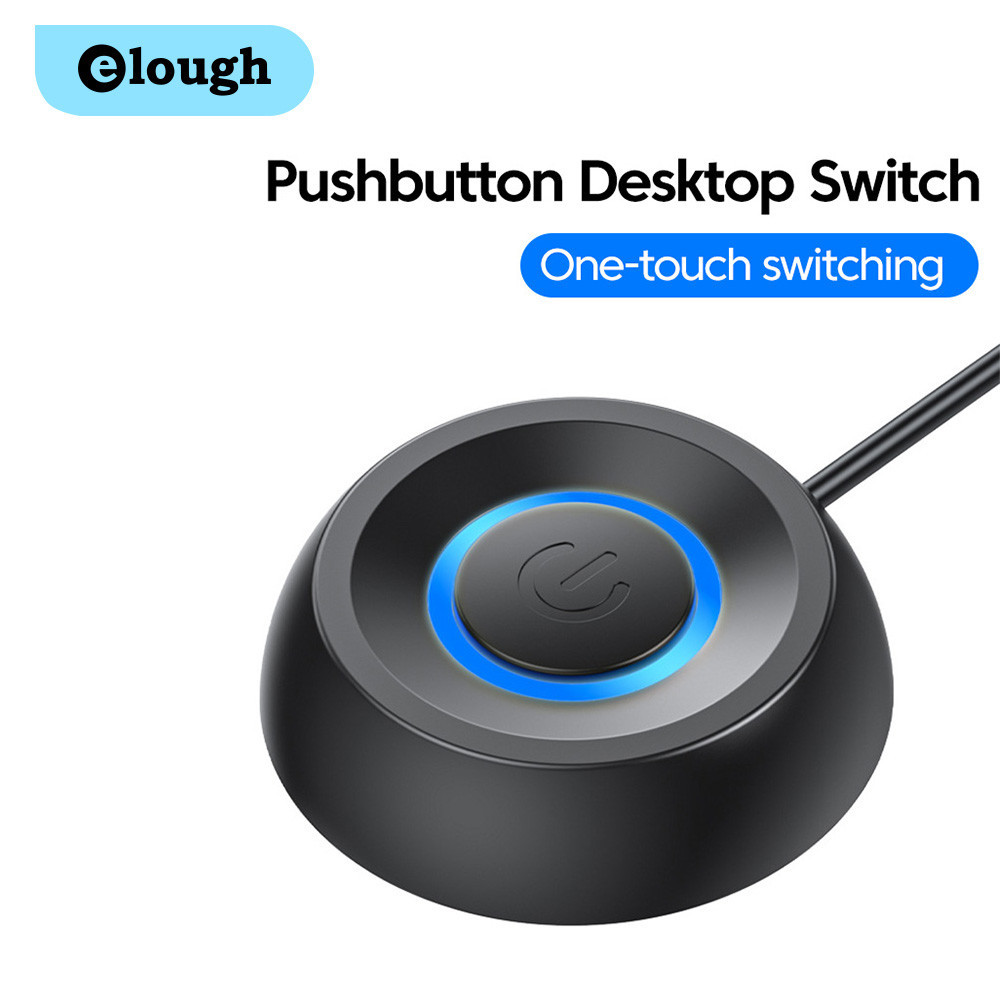 Elough Computer Desktop Power Switch Button With LED Indicator PC Host Power Supply on/off Push ...