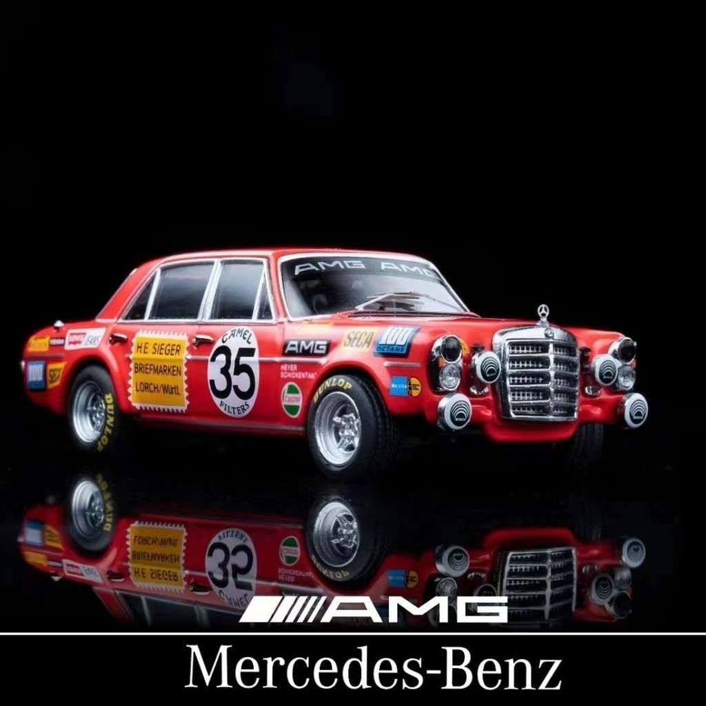 Liberty 1: 64 Benz 300 SEL 6.8 AMG W109 Racing Car Red Pig No. 35 Alloy ...