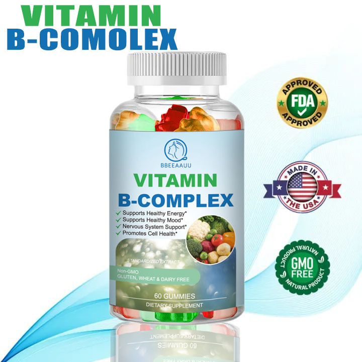BBEEAAUU Vitamin-B Complex Gummies Supports Nervous System Health ...