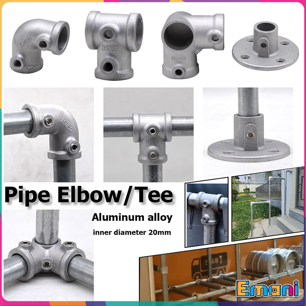 Pipe Fitting Connections Pipe Elbow/Tee for DIY Shelf Bracket/Plumbing ...