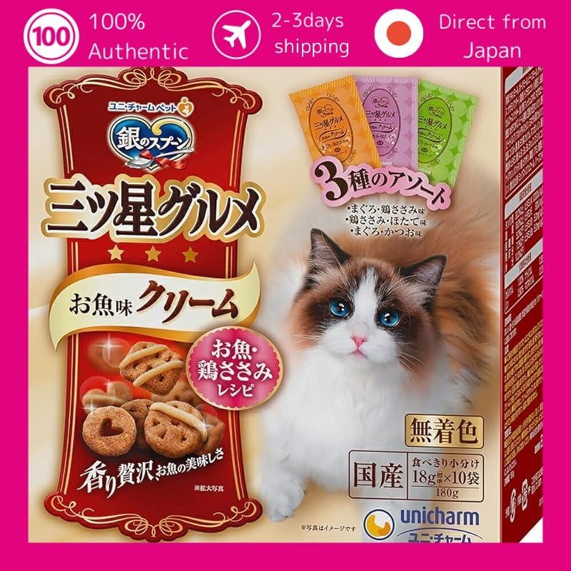 Unicharm Three Star Gourmet Fish Cream Chicken Fillet 3 kinds 180g ...