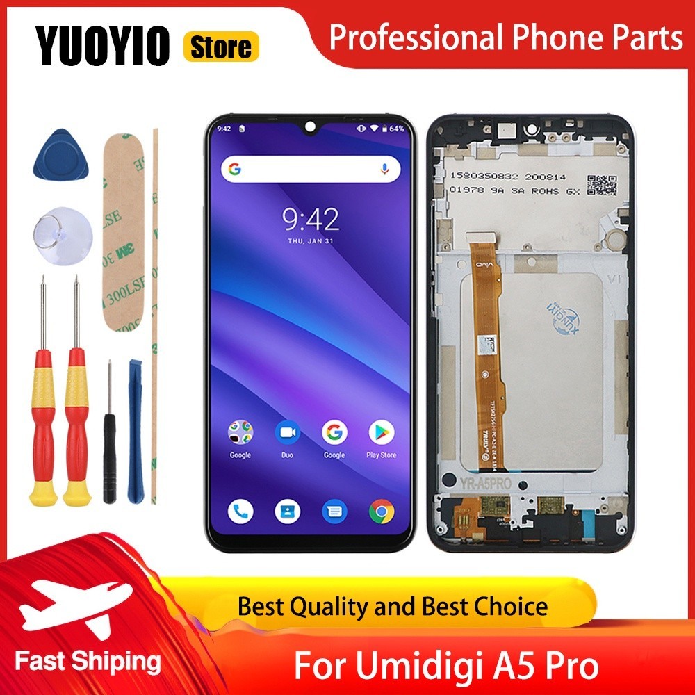 RQ`Original Touch Screen LCD Display Frame For Umi Umidigi A5 Pro ...