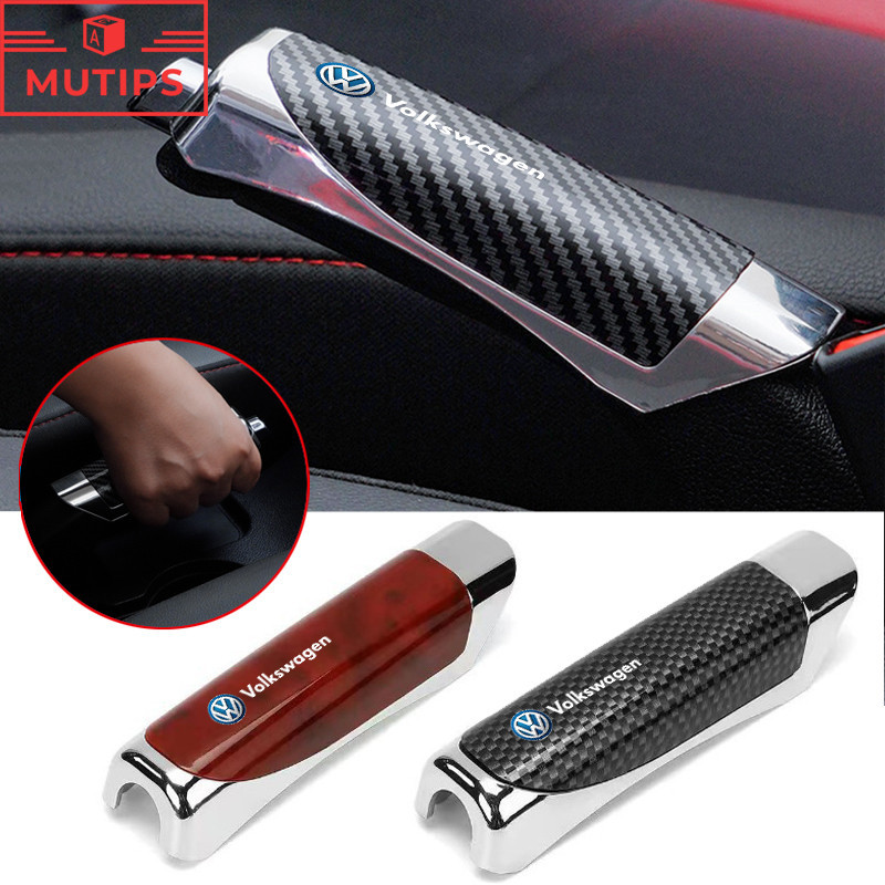 Volkswagen Car Handbrake Handle Cover Carbon Fiber Texture Hand Brake ...