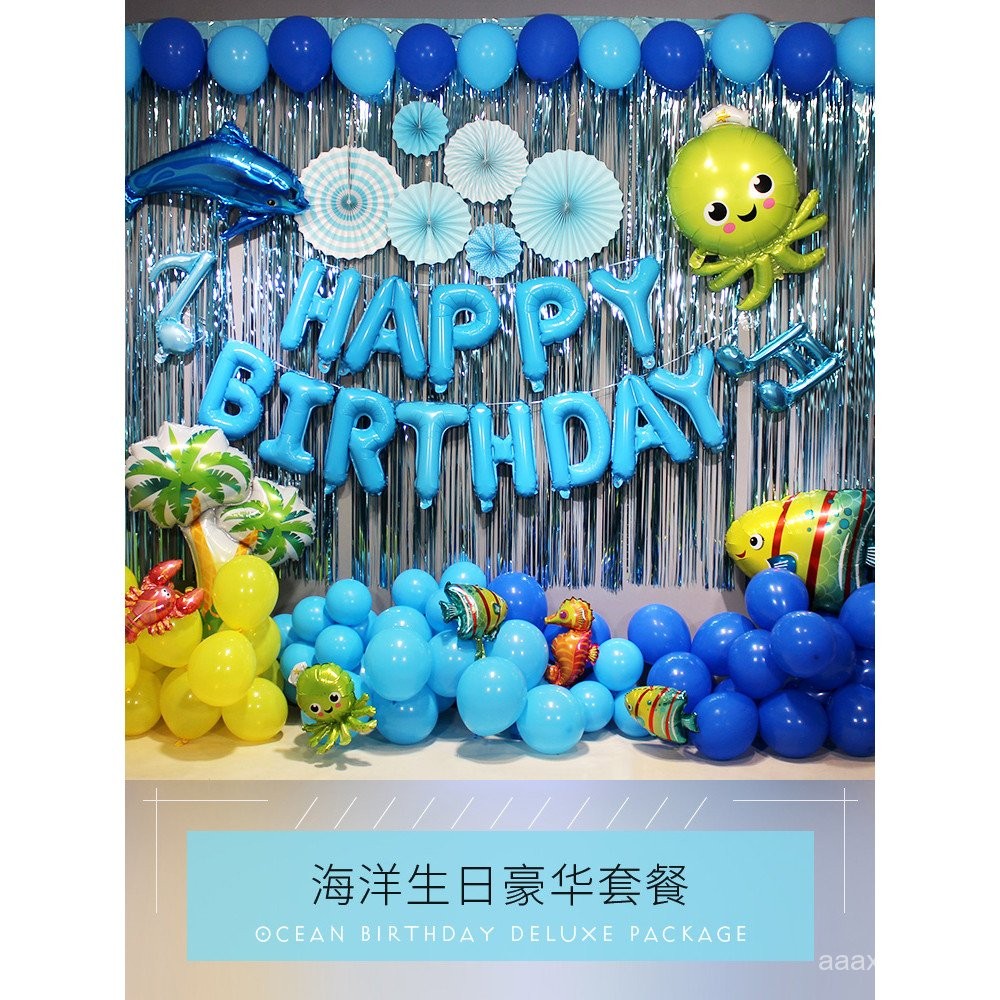 Ocean Theme Series Children's Baby First Birthday Party Decoration ...
