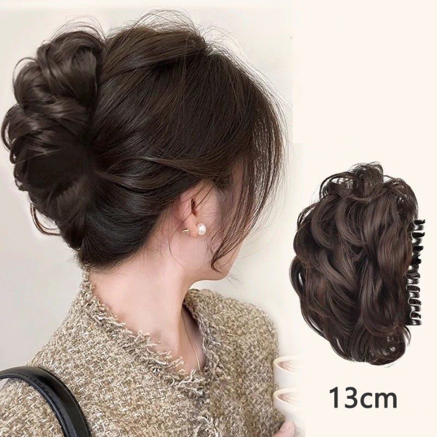 13cm Wig Hair Clip Fluffy Simulated Wig Ponytail Clip Woman Plastic ...