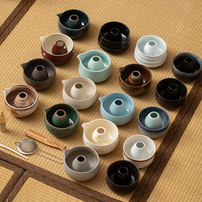 Matcha Tea Set6Set Matcha Bowl with Spout Matcha Brush Holder Tea Whisk ...