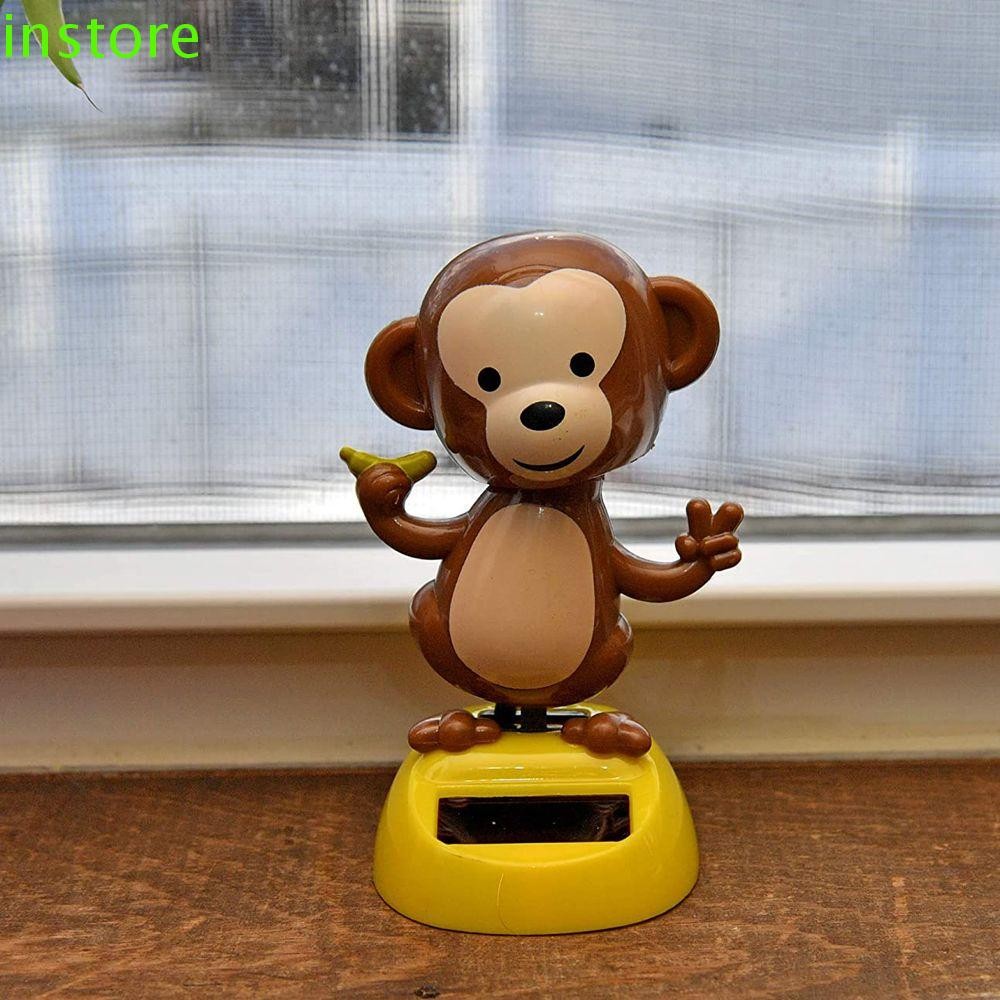 INSTORE Dancing Monkey Figure Desktop Decor Car-styling Solar Power ...