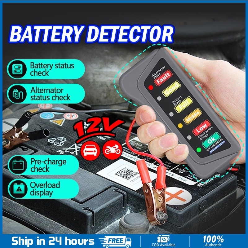 12V Car Battery Alternator Tester Test Battery Condition Alternator ...