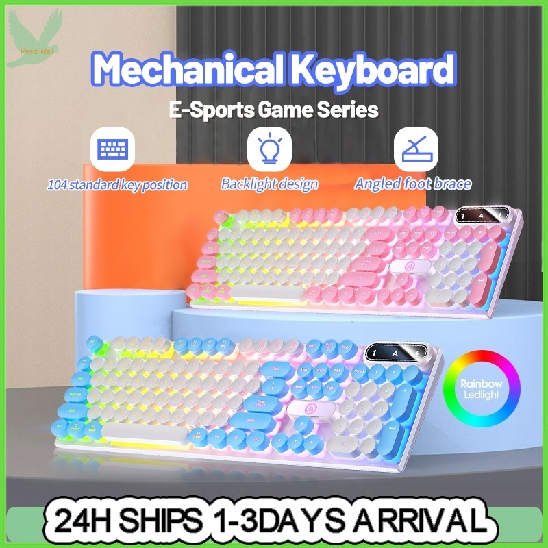 K600 Gaming Keyboard Mechanical Keyboards Rainbow LED Backlight Gaming ...