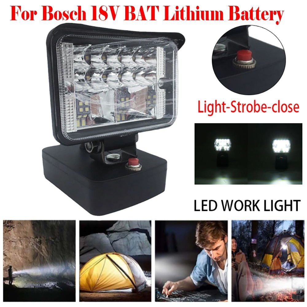 DIY For Bosch 18V BAT Flood Focus Spot Light LED Work Light Torch ...