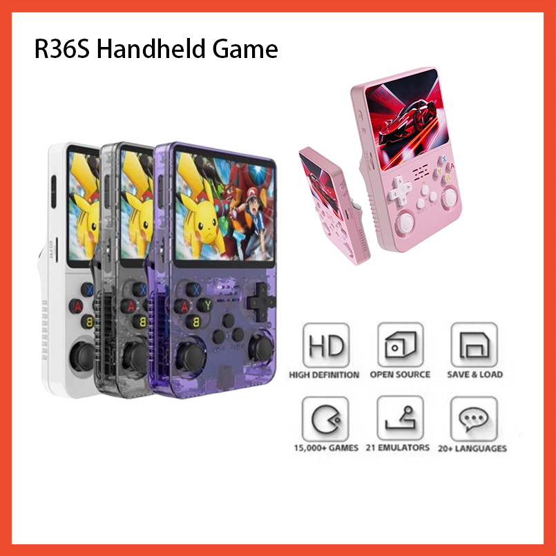 R36S Retro Handheld Open Source Game Console, Nostalgic and Vintage Arcade Portable All-in-One ...