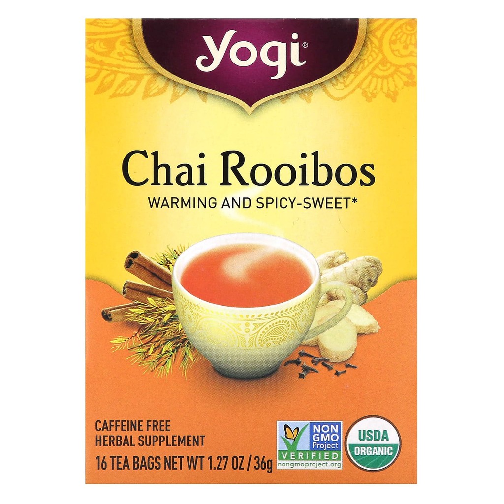Yogi Tea, Chai Rooibos, 16 Wrapped Tea Bags (36g) | Shopee Philippines