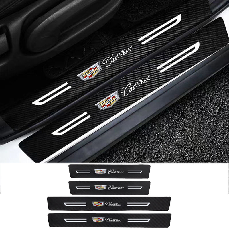 Car Door Sill Protective Stickers Carbon Fiber Trunk Bumper Strips for ...