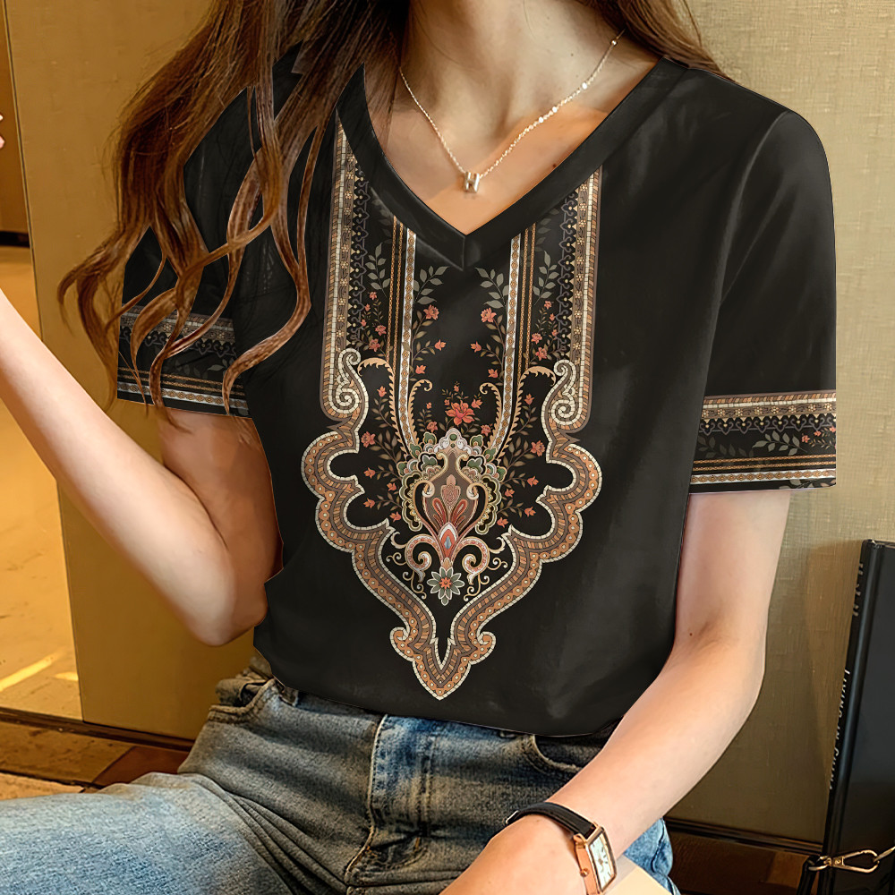 Asean Attire For Women 2025 Barong Modern Retro Ethnic Style Shirt V ...