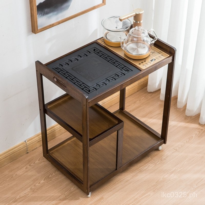 #Tea Set Tea Table Bamboo Tea Cart Tea Cabinet W9YX Foldable Tea Table ...