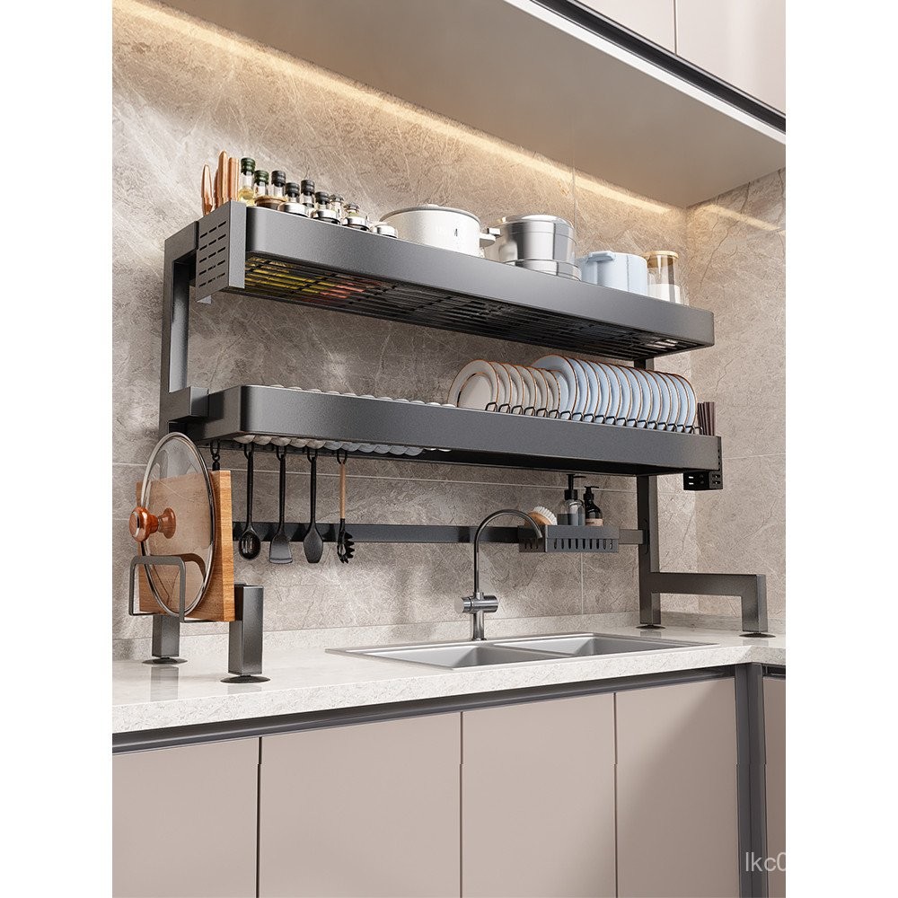 Dish Rack Multifunctional Storage Rack Sink Storage Rack Pool Top Table ...