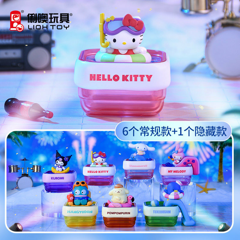 Sanrio Pool Party Blind Box Clow M HelloKitty Popular Two-Dimensional ...