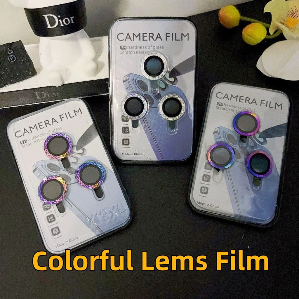 2-3Pcs Colorful Diamond Camera Lens Protection For IPhone 14 15 16Pro ...