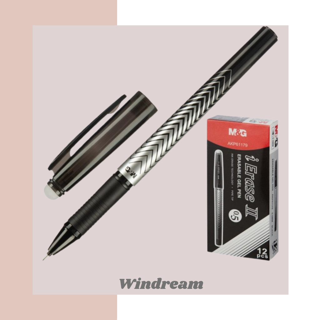 M&G I Erase II Erasable Gel Pen 0.5 Black (per pc) | Shopee Philippines