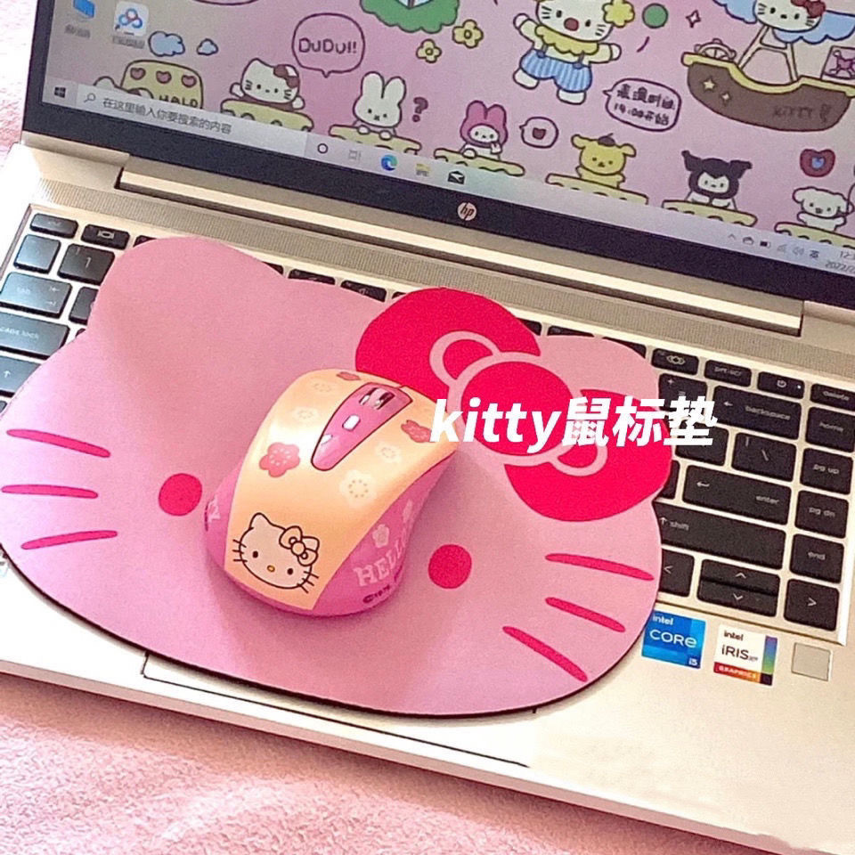 Kitty kitty Girl Cartoon Creative Office Cat Head Pink Mouse Pad Girl ...