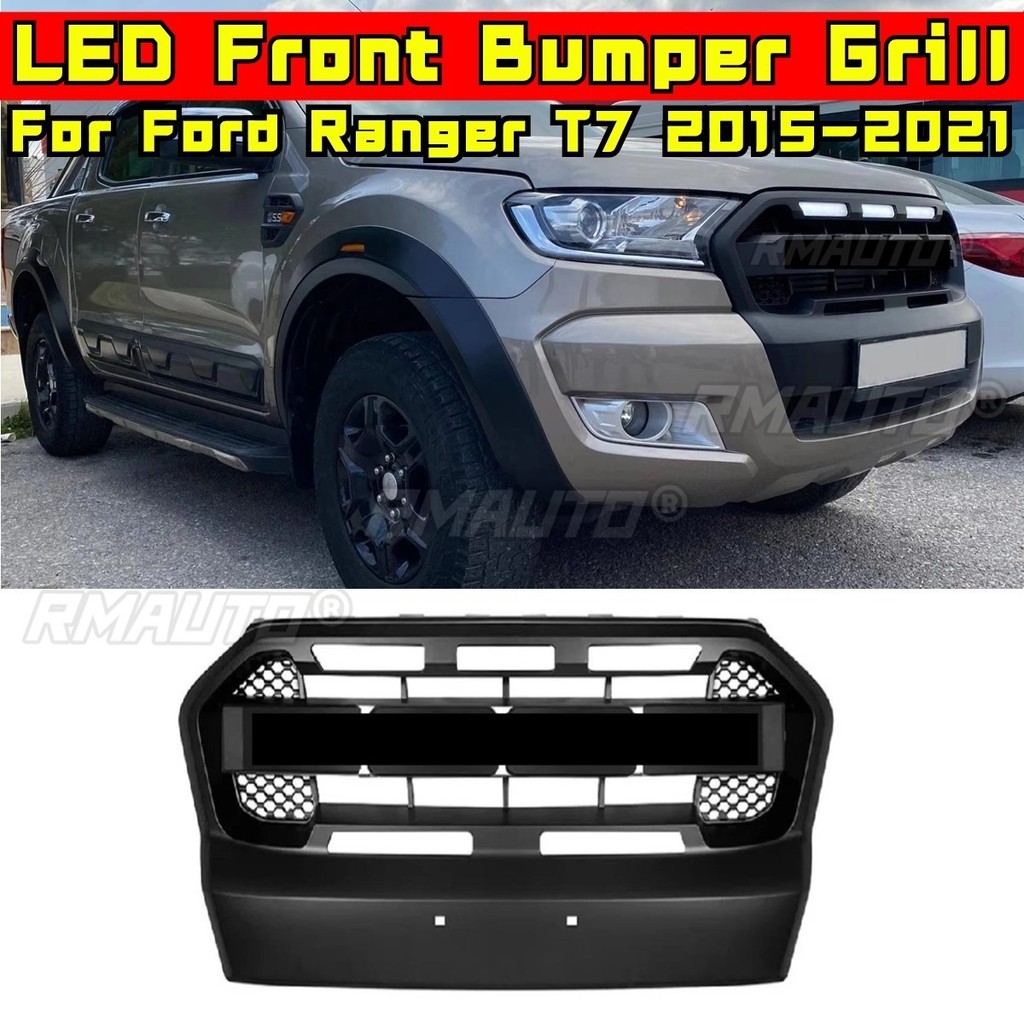 For Ford Ranger T7 2015-2021 Body Kit Car Bumper Grill LED Racing ...