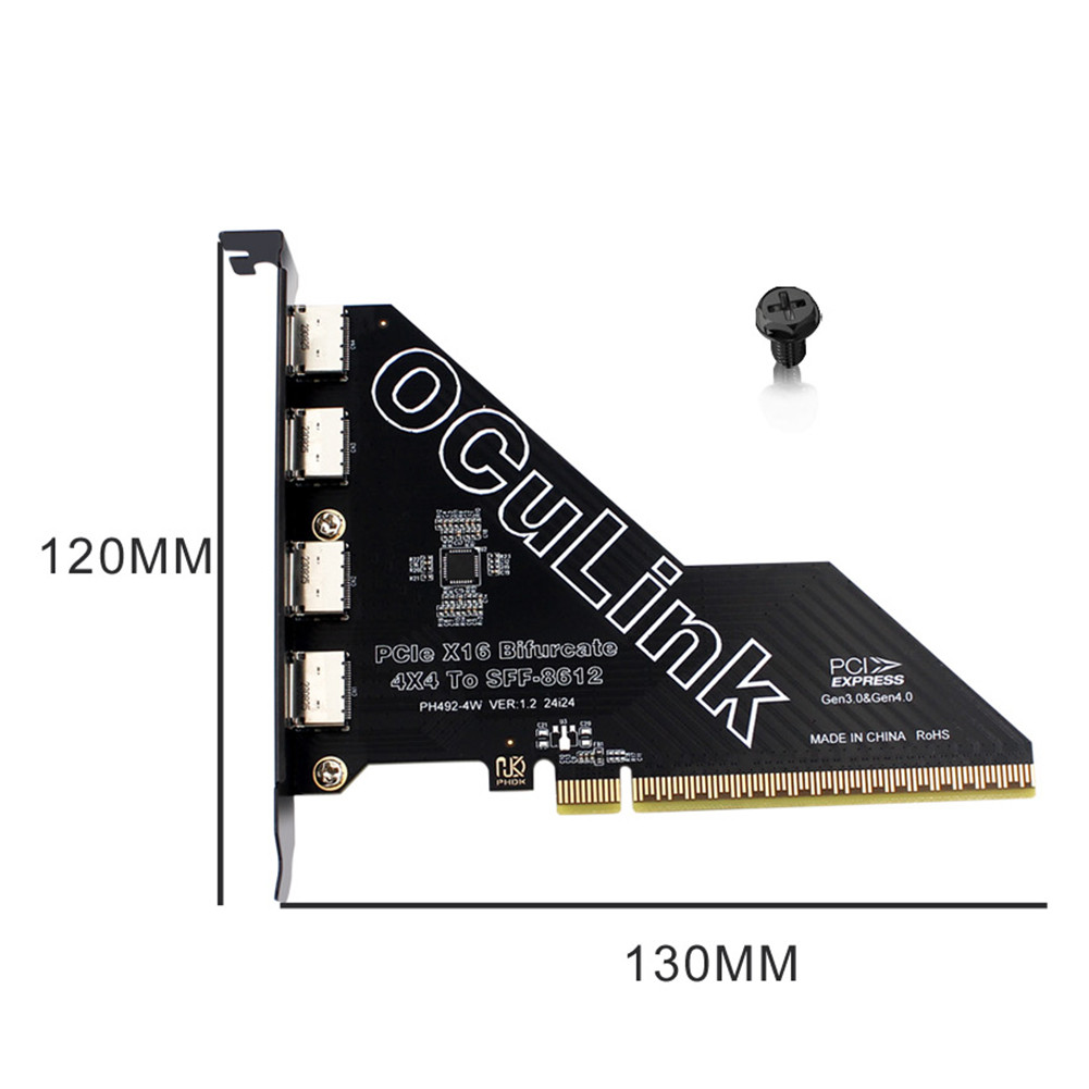 PCIe X16 To SFF 8611&8612 Adapter Card PCIE External Oculink SFF-8612 ...