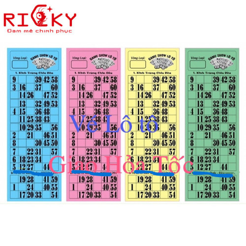 Loto Ticket (Lottery) 160 Sheets 60 Numbers (Can be used for Sets of 75 ...